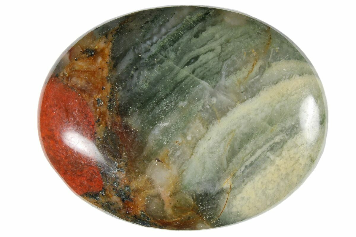 Polished Bloodstone Pocket Stone For Sale - FossilEra.com