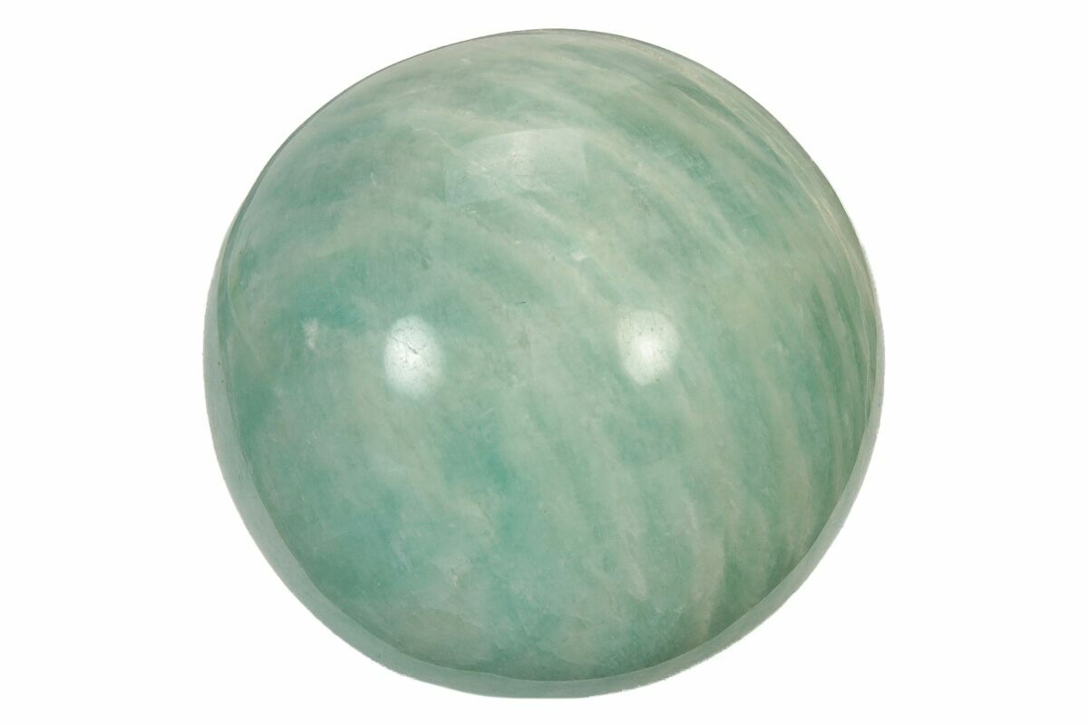 1" Polished Amazonite Sphere For Sale - FossilEra.com