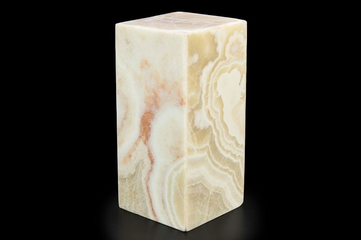 12" Tall Banded Onyx (Aragonite) Rectangular Lamp - Includes Light For ...