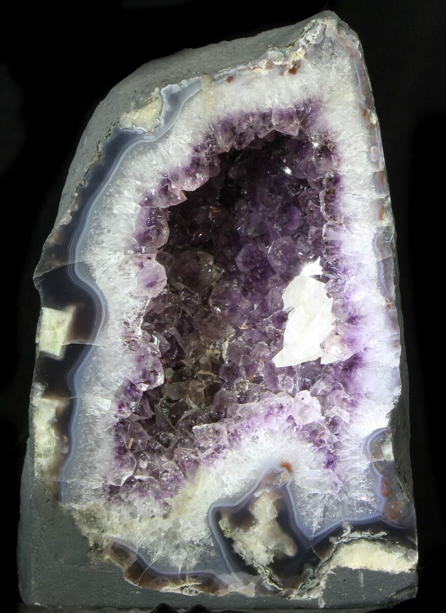 12.5" Amethyst & Calcite Geode From Brazil - 30 lbs For Sale (#34448 ...