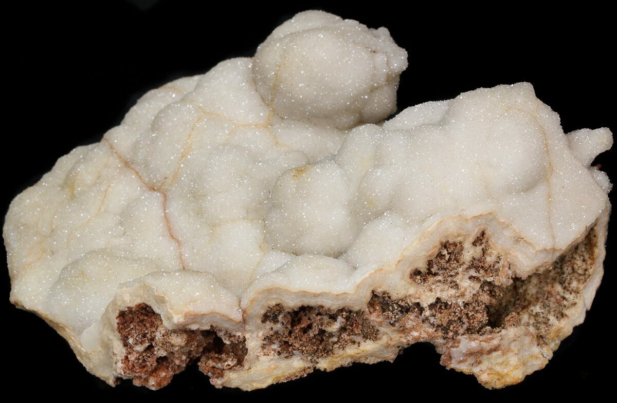 4.0" Druzy Quartz Chalcedony on Lace Agate - Missouri For Sale (#43839 ...