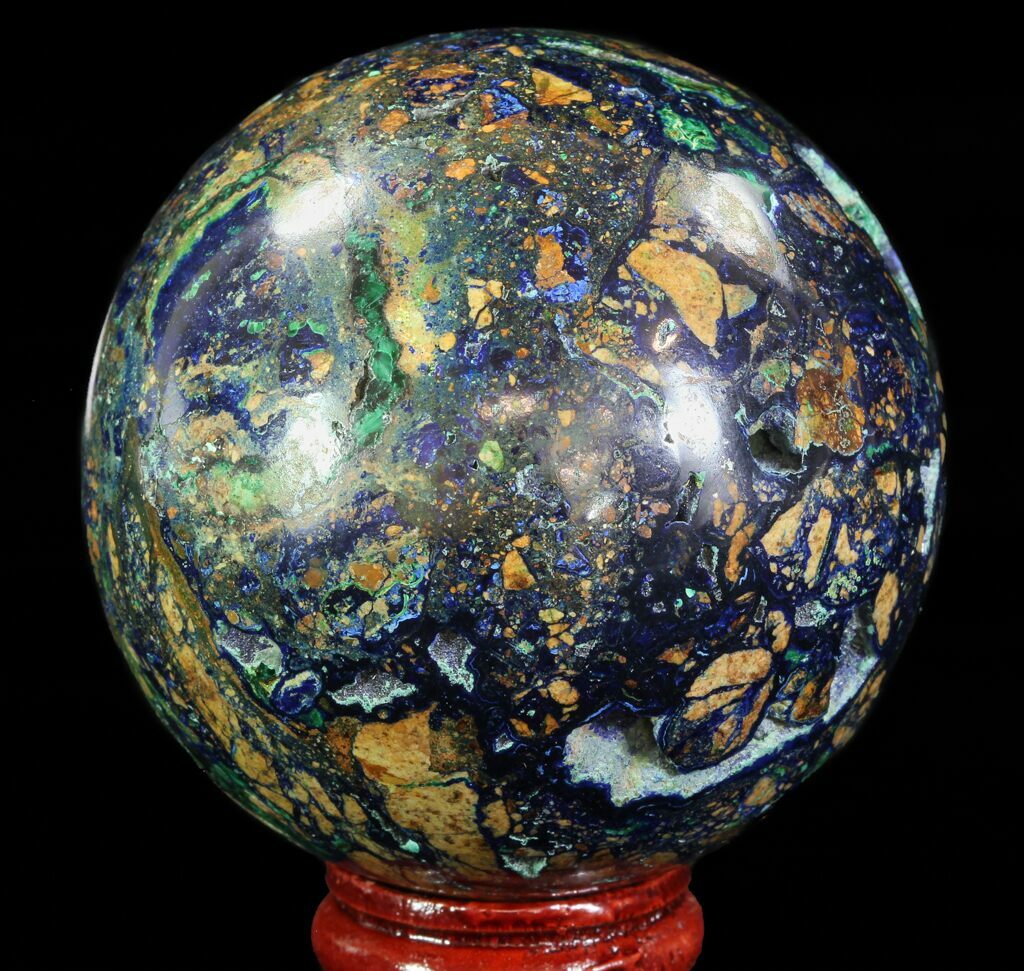 2.4" Polished Azurite & Malachite Sphere - Peru For Sale (#65063 ...