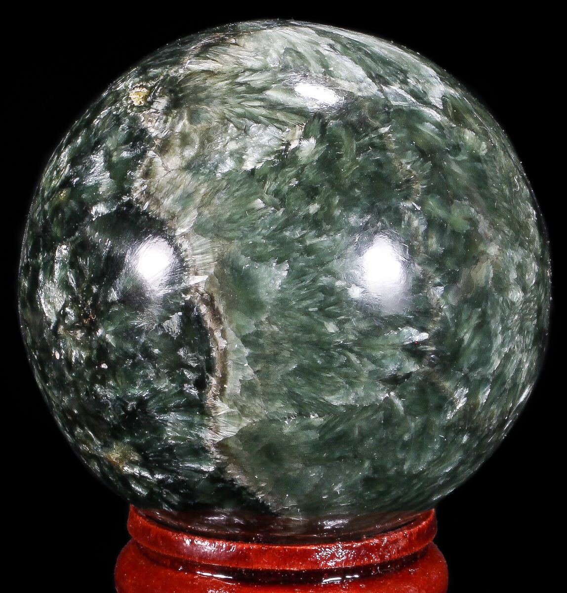 1.8" Polished Seraphinite Sphere - Russia For Sale (#71559) - FossilEra.com
