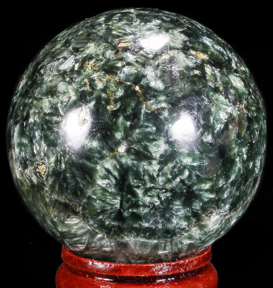1.8" Polished Seraphinite Sphere - Russia For Sale (#71559) - FossilEra.com