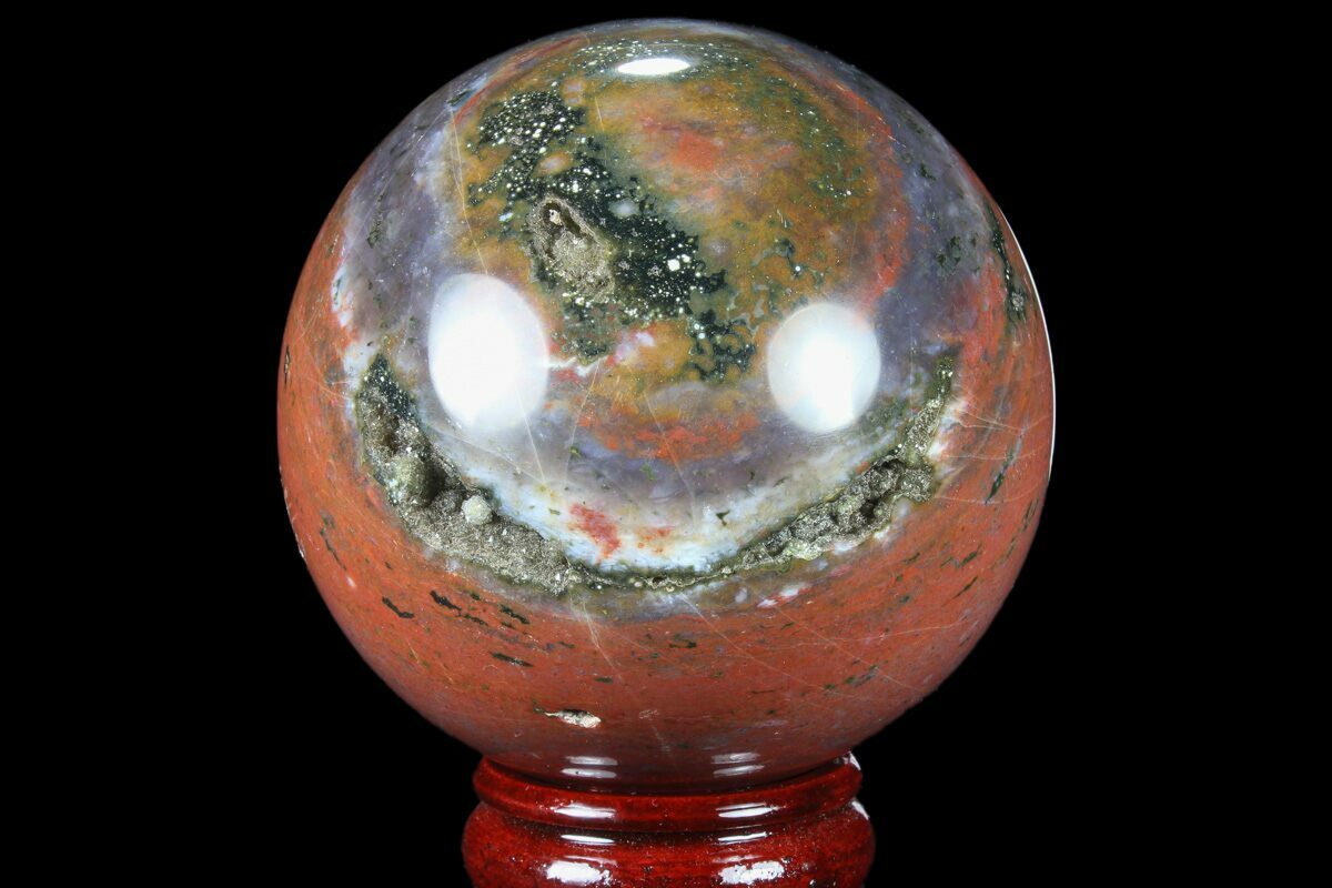 Bargain, 3.9" Multi-Colored Ocean Jasper Sphere (#81543) For Sale ...