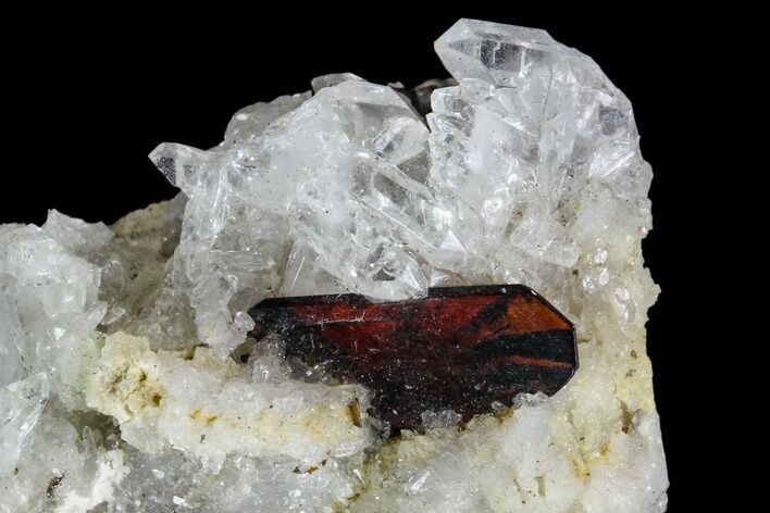 Ruby Red Brookite Crystal On Quartz - Pakistan (#111333) For Sale ...