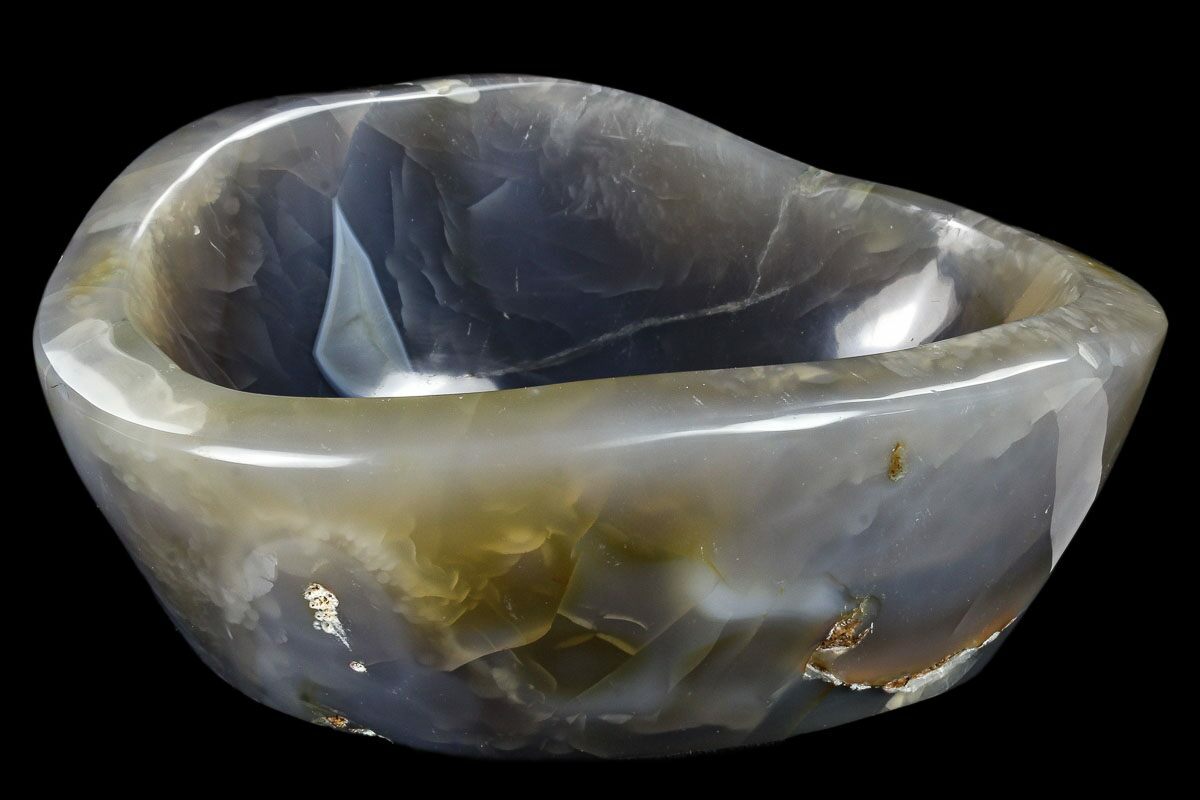 8.1" Polished Blue Agate Bowl - Madagascar For Sale (#117234 ...
