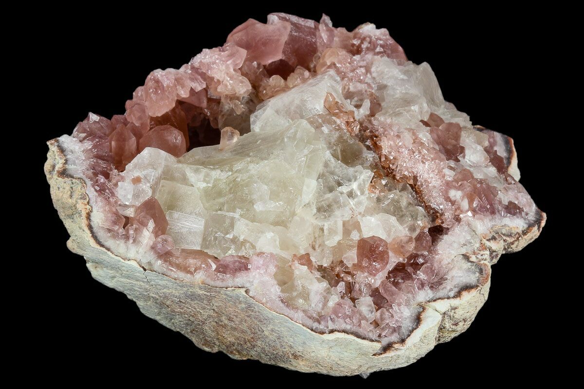 2.8" Pink Amethyst Geode Section with Calcite - Argentina (#120456) For ...
