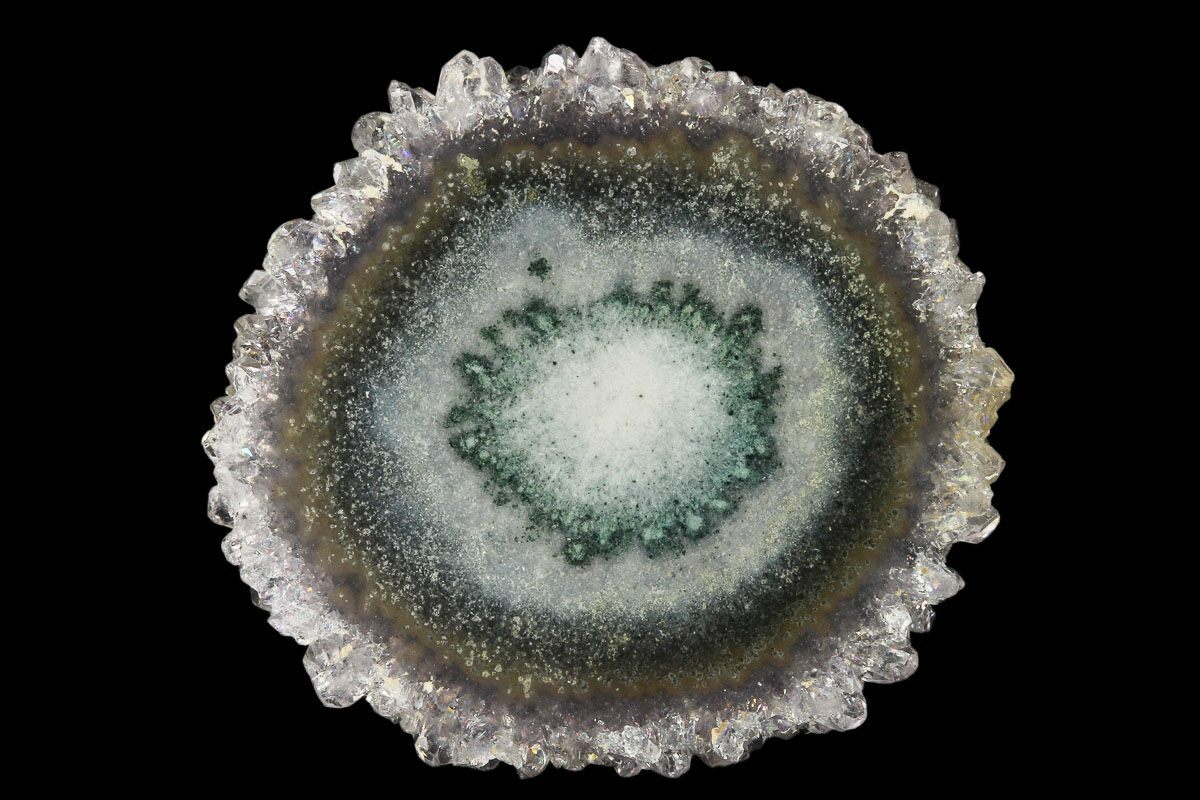 1.2" Quartz Stalactite Slice - Uruguay (#138776) For Sale - FossilEra.com