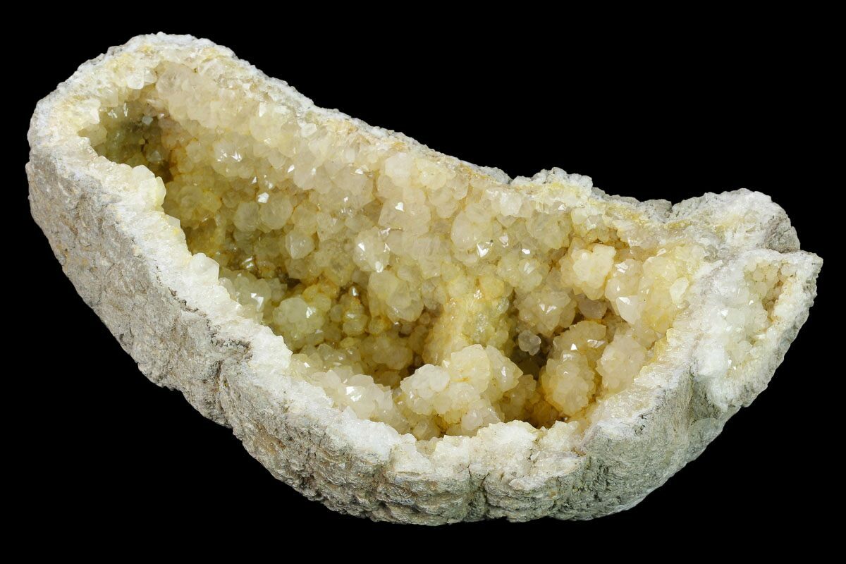 9" Keokuk Quartz Geode Half - Iowa For Sale (#144787) - FossilEra.com