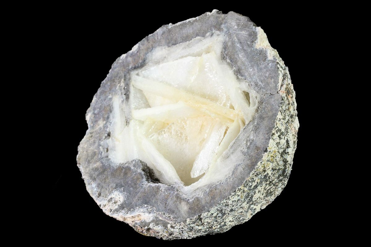 3.9" Las Choyas "Coconut" Geode Half with Quartz & Calcite - Mexico ...