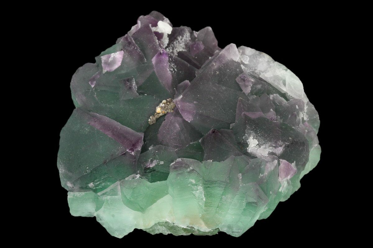 3" Purple-Green Octahedral Fluorite Crystal Cluster - Fluorescent ...