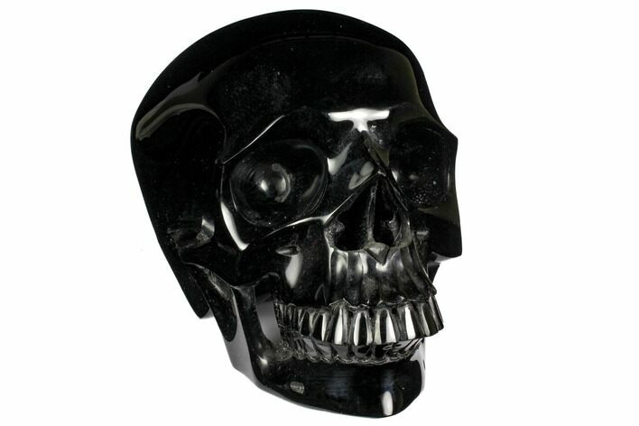 7" Realistic, Polished Obsidian Skull - Mexico (#151212) For Sale ...