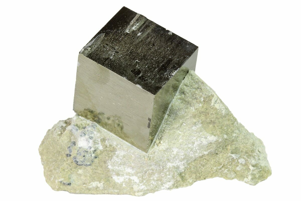 .96" Natural Pyrite Cube In Rock - Navajun, Spain (#152292) For Sale ...