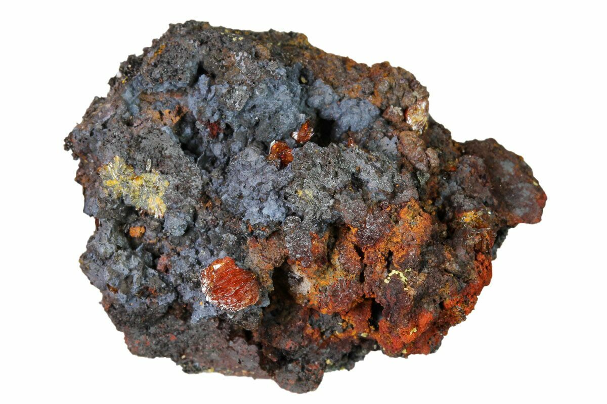 1.5" Red-Orange Descloizite Crystals on Matrix - Apex Mine, Mexico ...