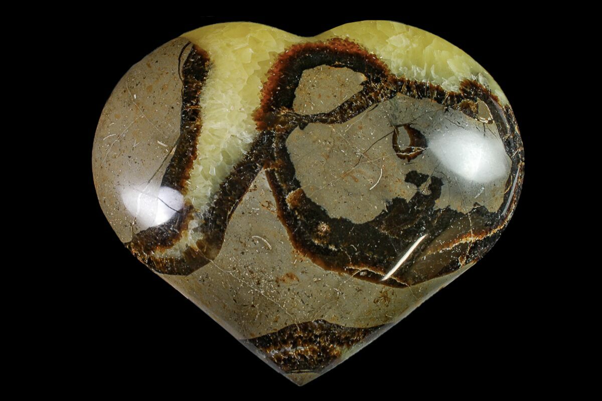 3.85" Polished Septarian Heart - Madagascar (#156651) For Sale ...