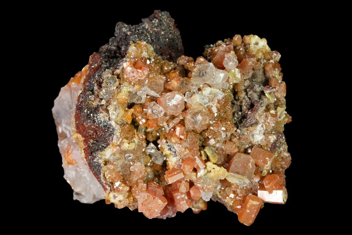 1.3" Vanadinite and Calcite Crystal Association - Apex Mine, Mexico ...