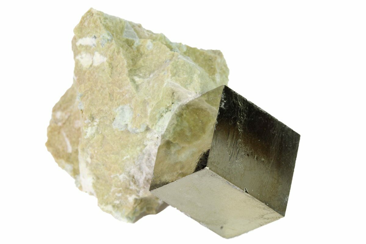 .69" Natural Pyrite Cube In Rock - Navajun, Spain (#168478) For Sale ...