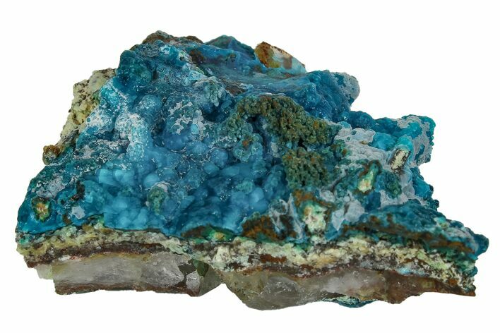 1.4" Botryoidal Chrysocolla on Quartz - Tentadora Mine, Peru (#169226 ...