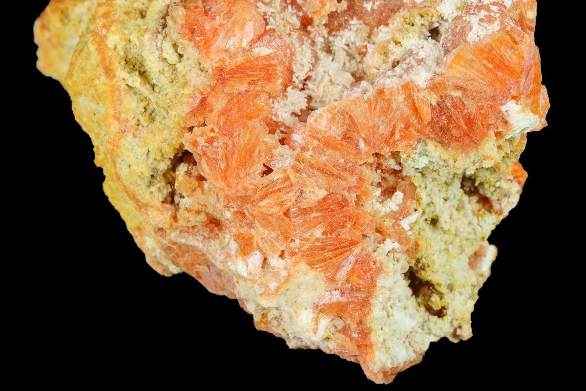 2.3" Red-Orange Stilbite Crystal Cluster with Laumontite - Peru ...