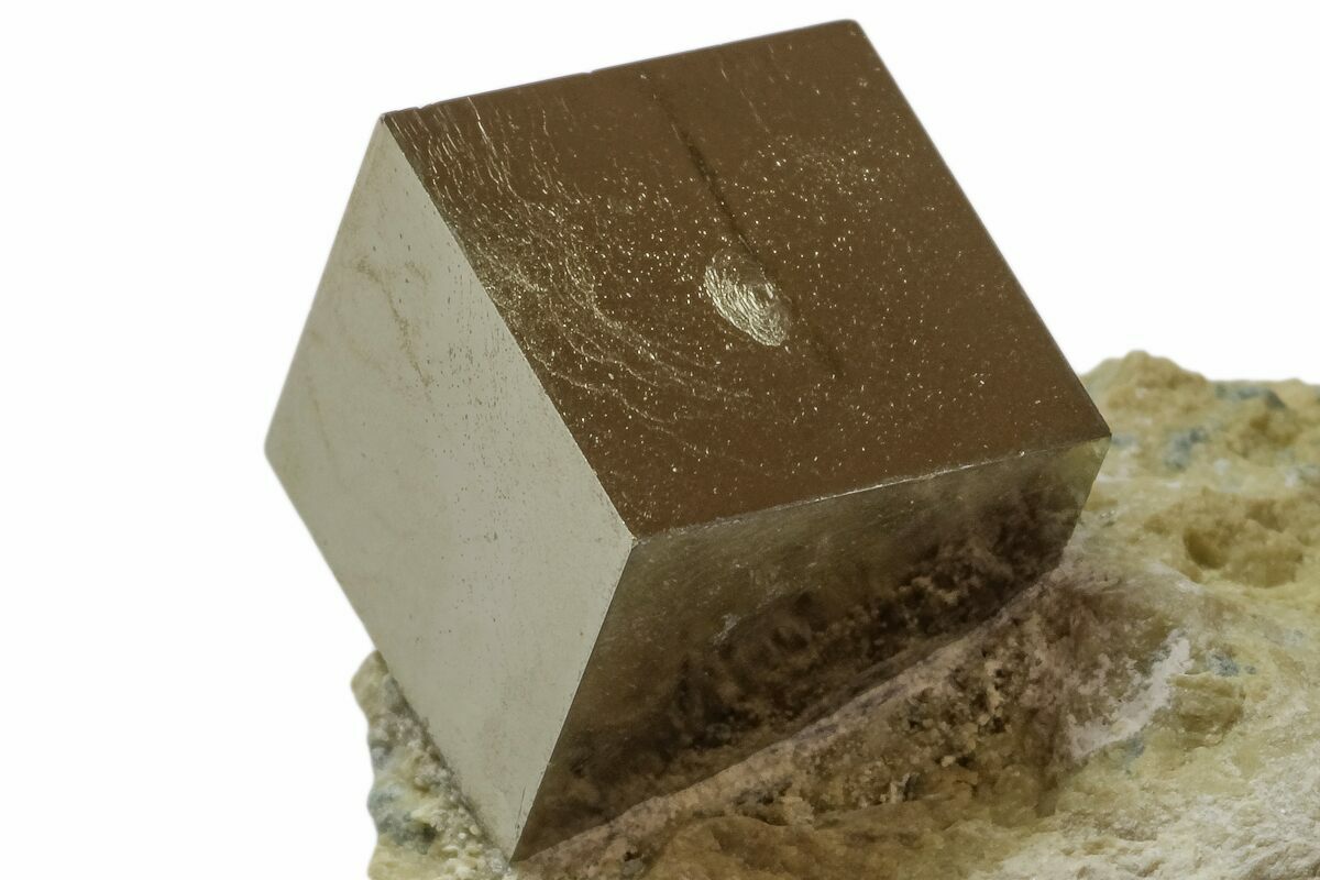 .6" Natural Pyrite Cube In Rock - Navajun, Spain (#168446) For Sale ...