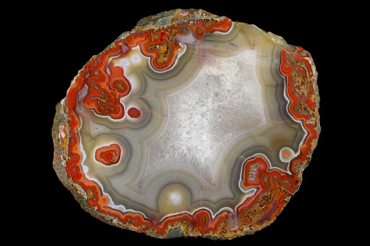 5.8" Polished Banded Agate Nodule Slice - Kerrouchen, Morocco (#181347 ...