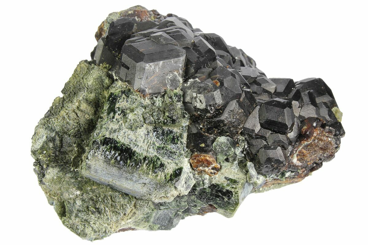 3.1" Andradite Garnet Cluster with Hedenbergite - Inner Mongolia ...