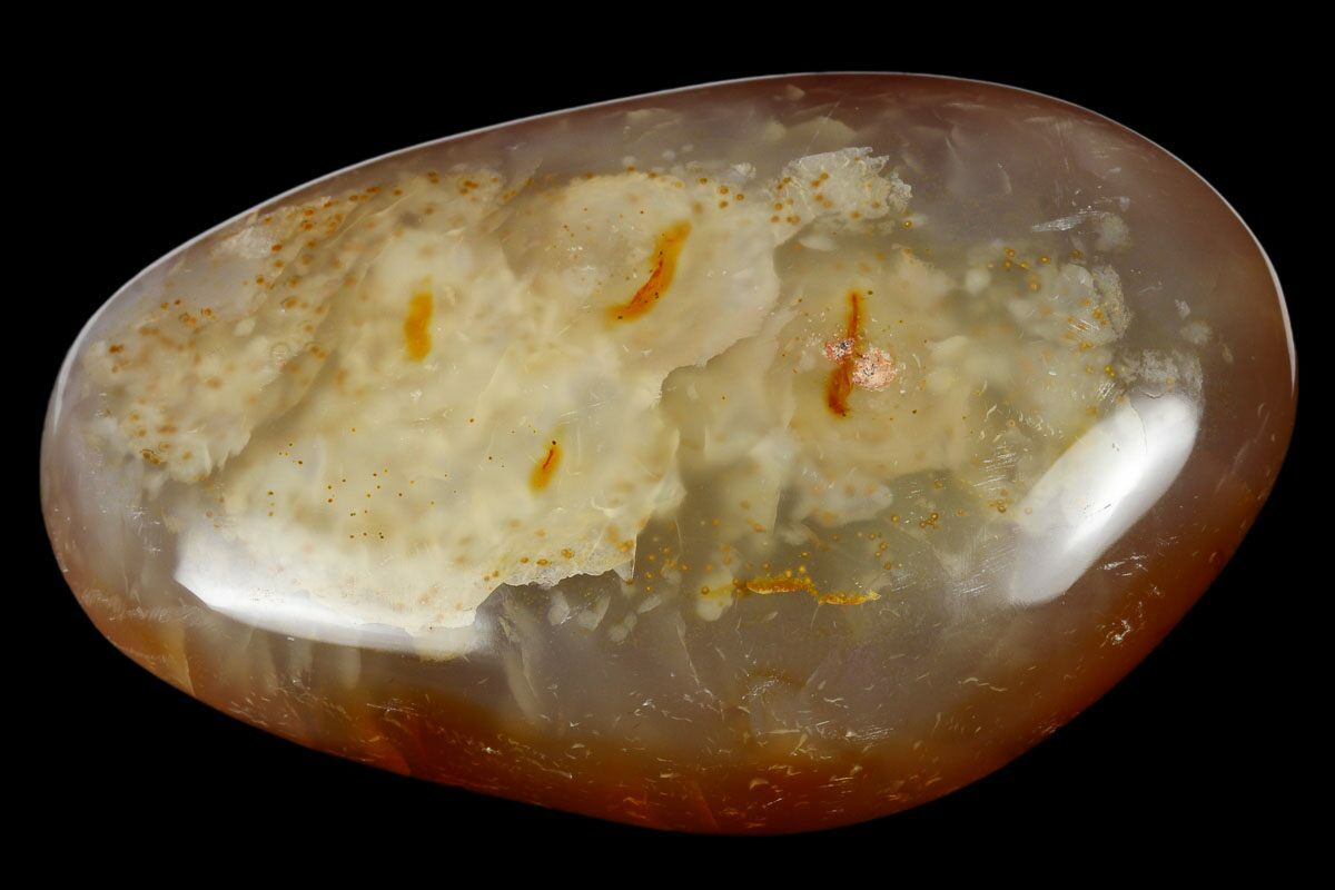 2.9" Colorful, Polished Carnelian Agate Palm Stone - Madagascar ...