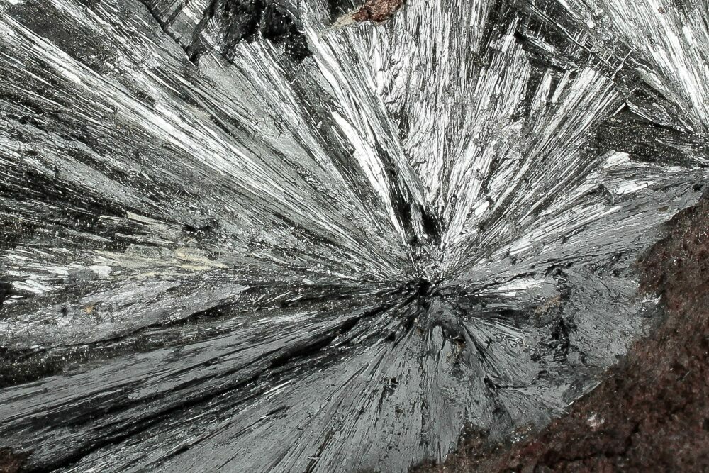 4" Metallic, Needle-Like Pyrolusite Cystals - Morocco (#183892) For ...