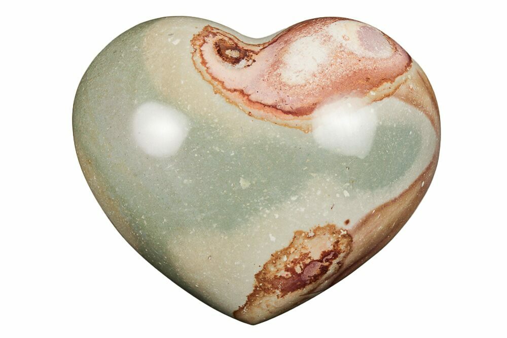 3.95" Wide, Polychrome Jasper Heart - Madagascar (#205396) For Sale ...