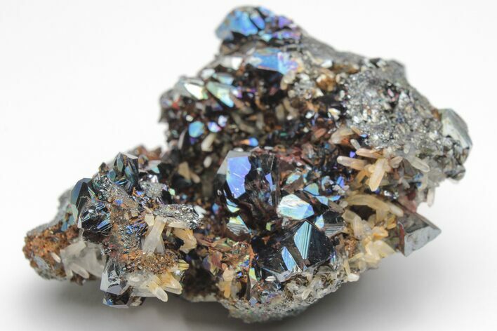 2.4" Lustrous, Iridescent Hematite Crystals - Elba Island, Italy ...