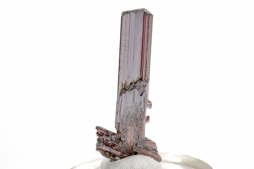 1.1" Lustrous, Deep-Red Rutile Crystal - Minas Gerais, Brazil (#209350 ...