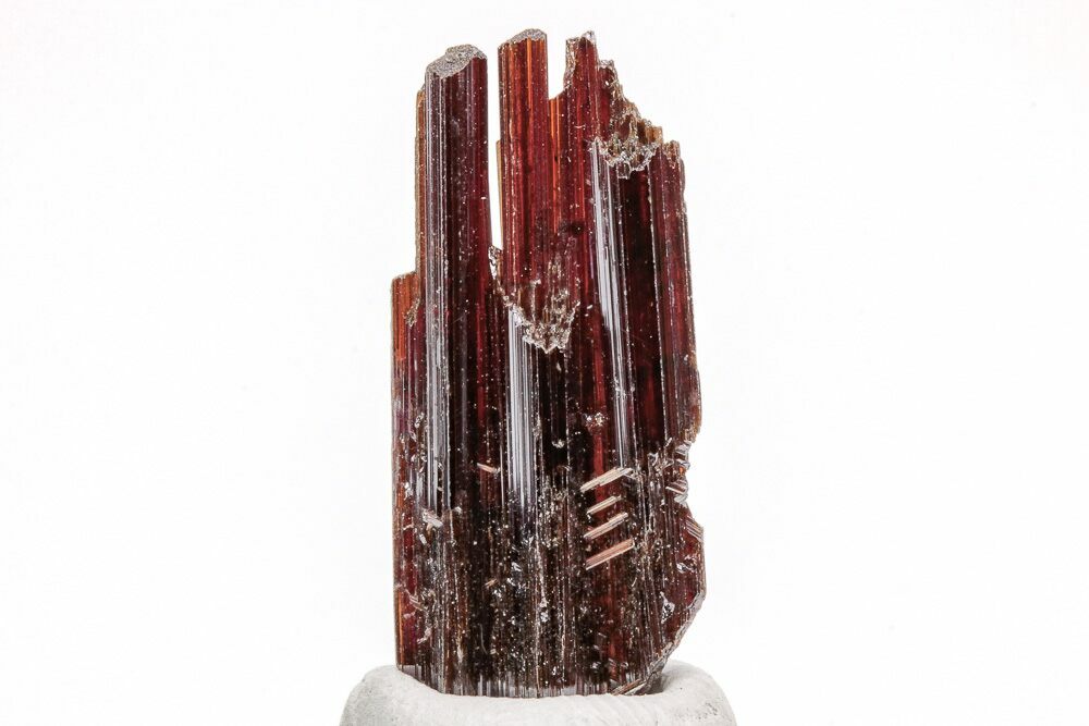 1.05" Lustrous, Deep-Red Rutile Crystal - Minas Gerais, Brazil (#209361 ...