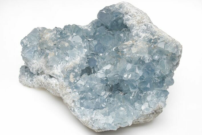 8" Sky Blue Celestine (Celestite) Crystal Geode Section - Madagascar ...