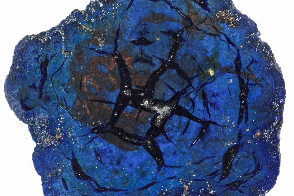 1.4" Vivid Blue, Cut/Polished Azurite Nodule - Siberia (#209471) For ...