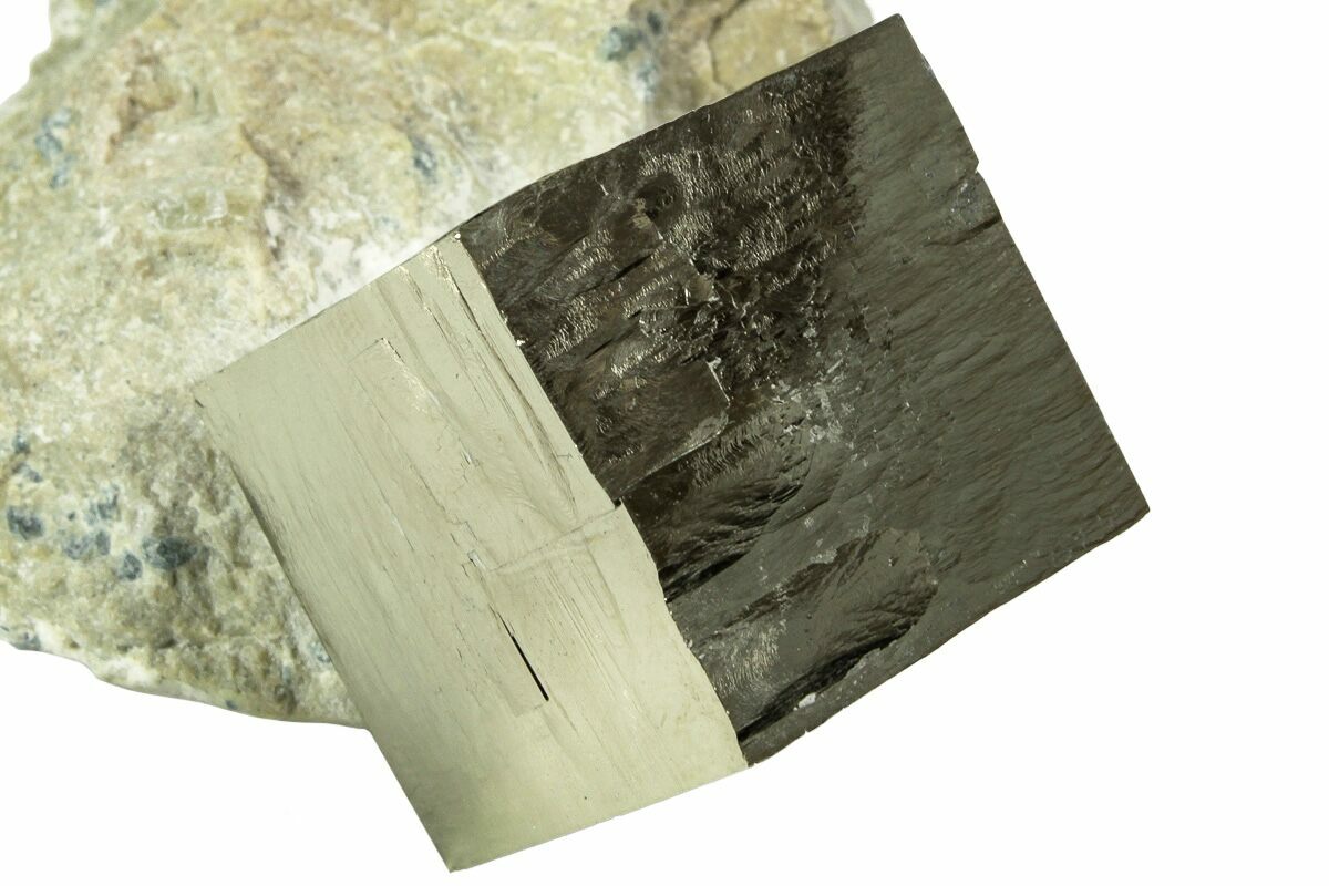 .85" Natural Pyrite Cube In Rock - Navajun, Spain (#211386) For Sale ...