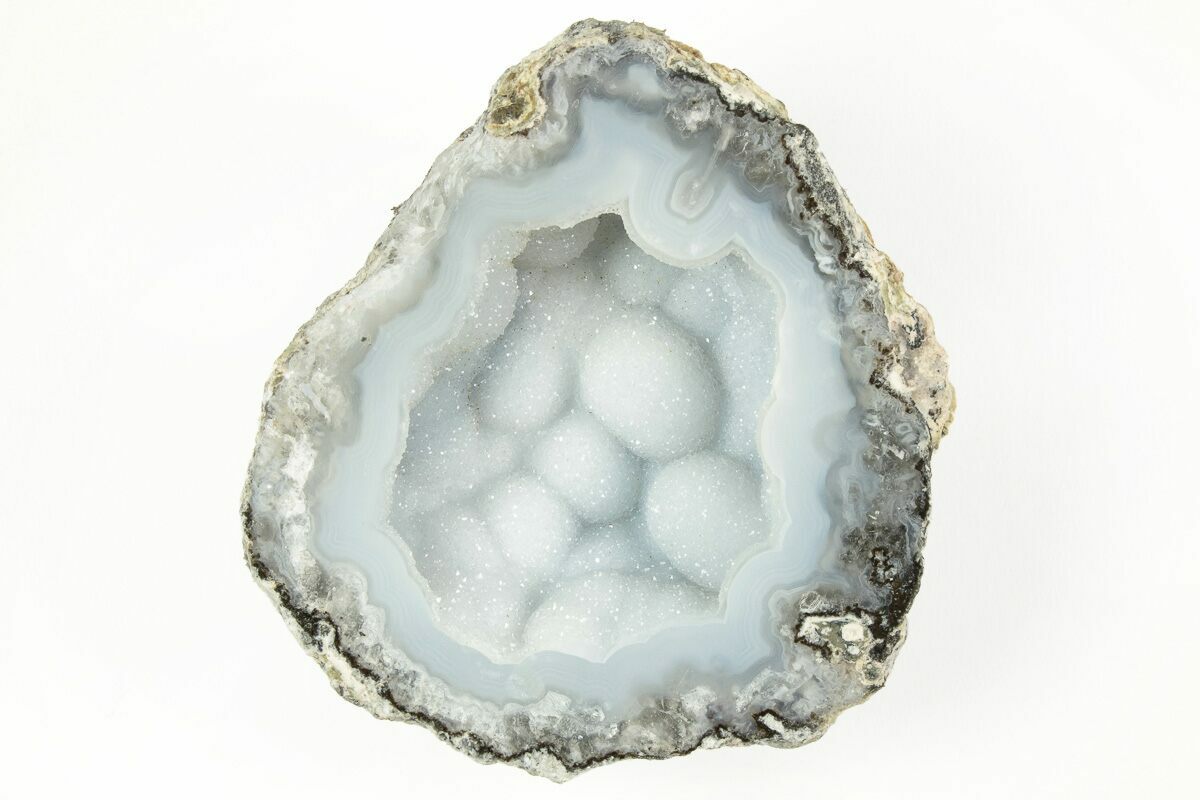 2.9" Las Choyas "Coconut" Geode Half with Quartz & Chalcedony - Mexico ...