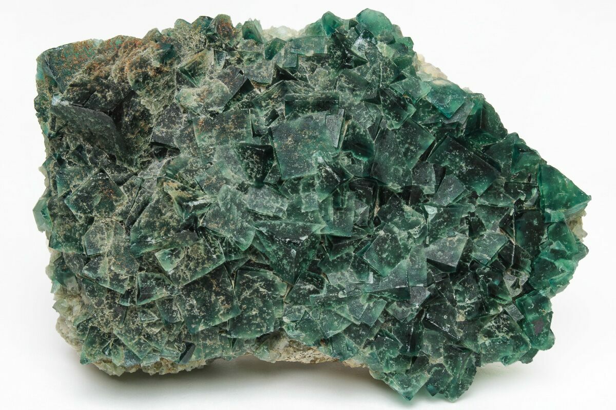 5.3" Green, Fluorescent, Cubic Fluorite Crystals - Madagascar (#210476 ...