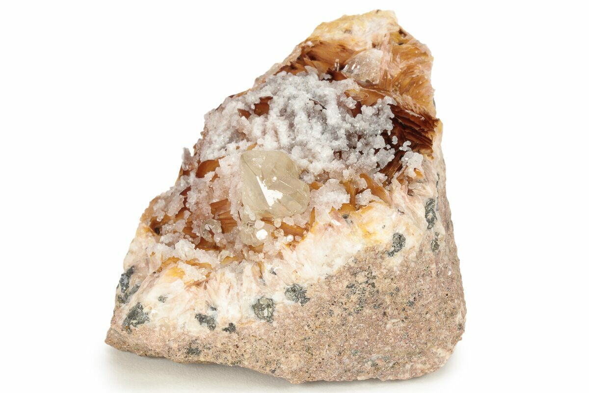 2.8" Cerussite Crystals with Bladed Barite on Galena - Morocco (#222915 ...