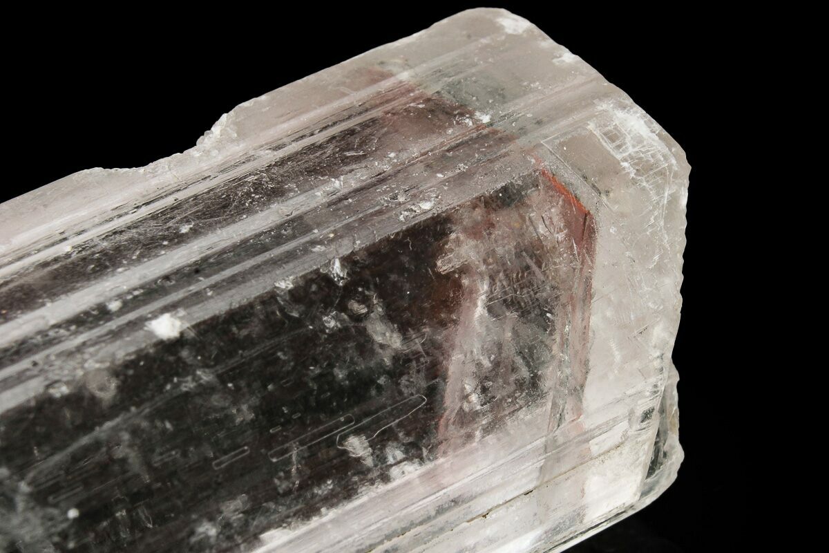 4.4" Water-Clear, Selenite Crystal with Hematite Phantoms - China ...