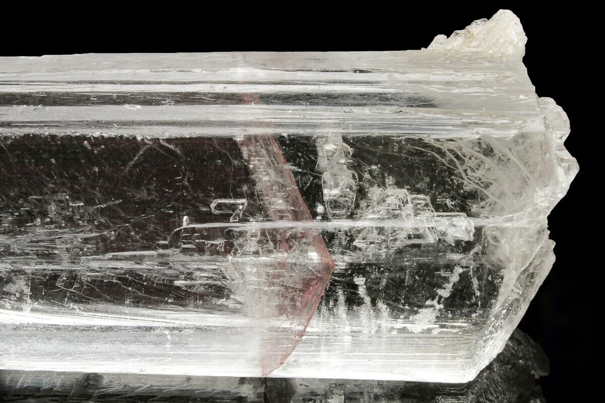 7.7" Water-Clear, Selenite Crystal with Hematite Phantom - China ...