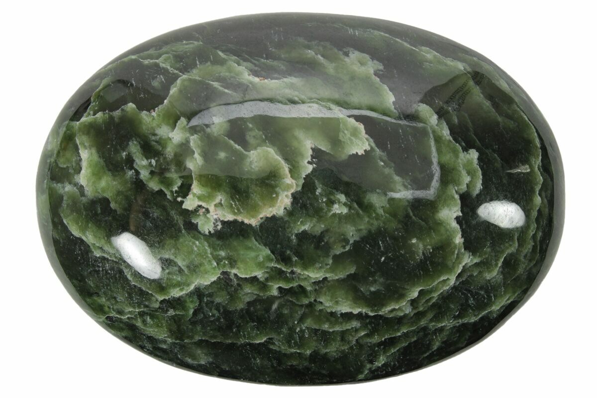 2.8" Polished Jade (Nephrite) Palm Stone - Afghanistan (#220981) For ...