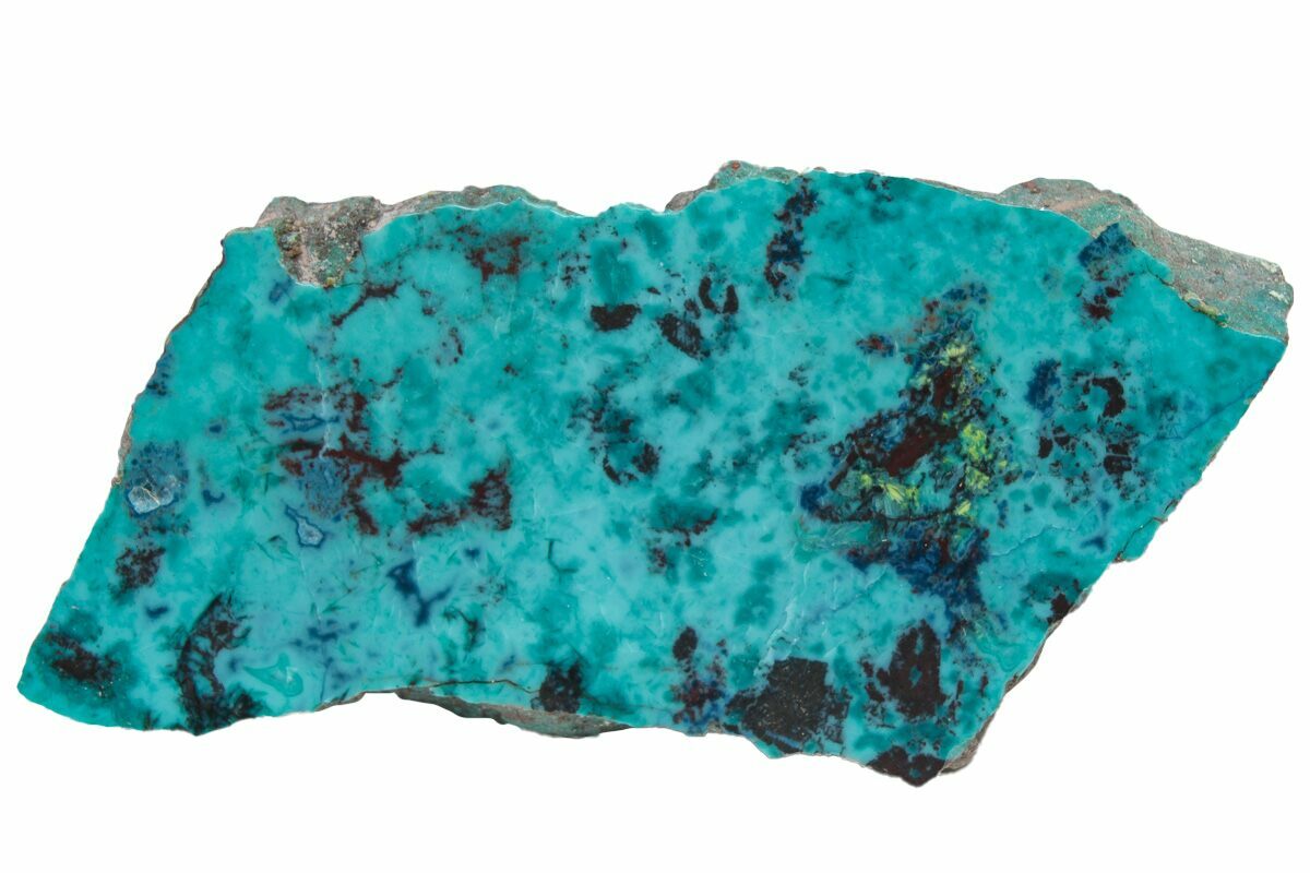 2.2" Colorful Chrysocolla and Shattuckite Slab - Mexico (#227882) For ...