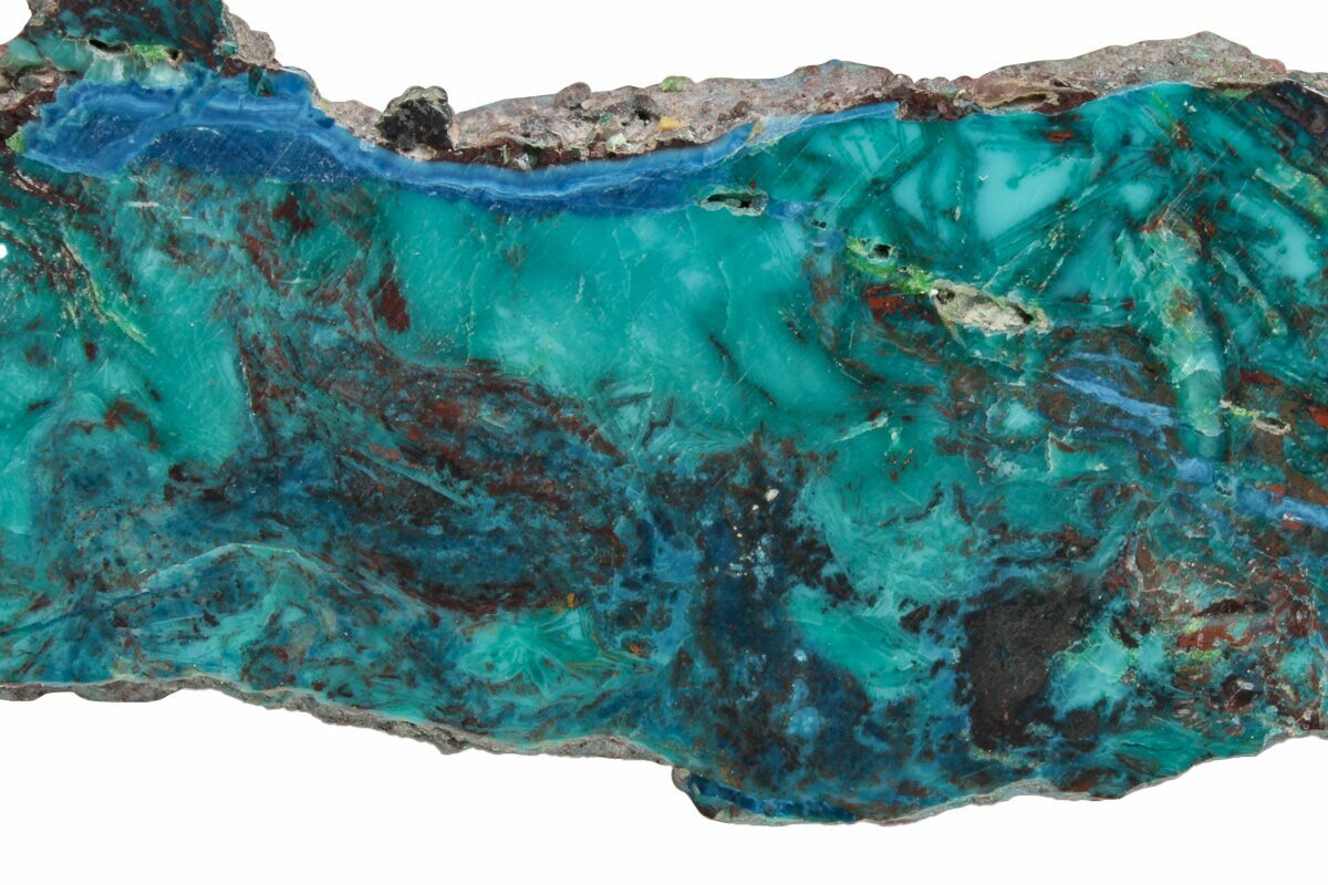 2.5" Colorful Chrysocolla and Shattuckite Slab - Mexico (#227883) For ...