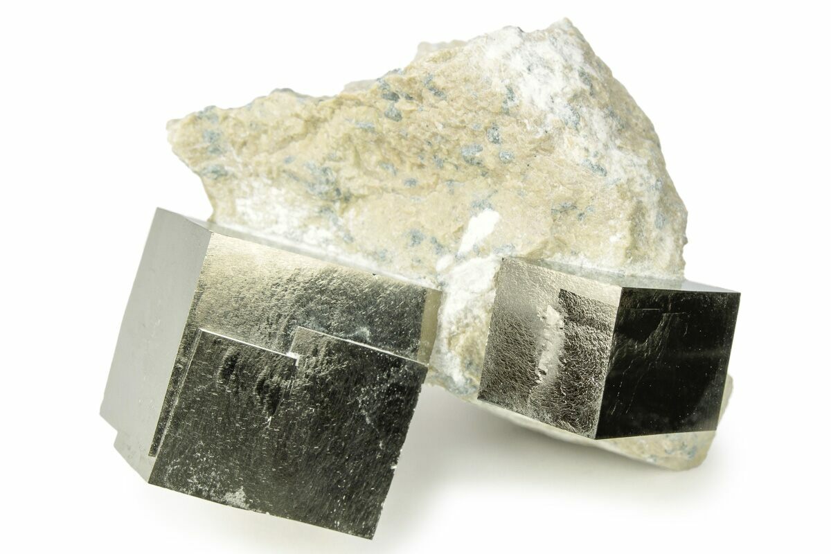 Two Natural Pyrite Cubes In Rock - Navajun, Spain (#227707) For Sale ...