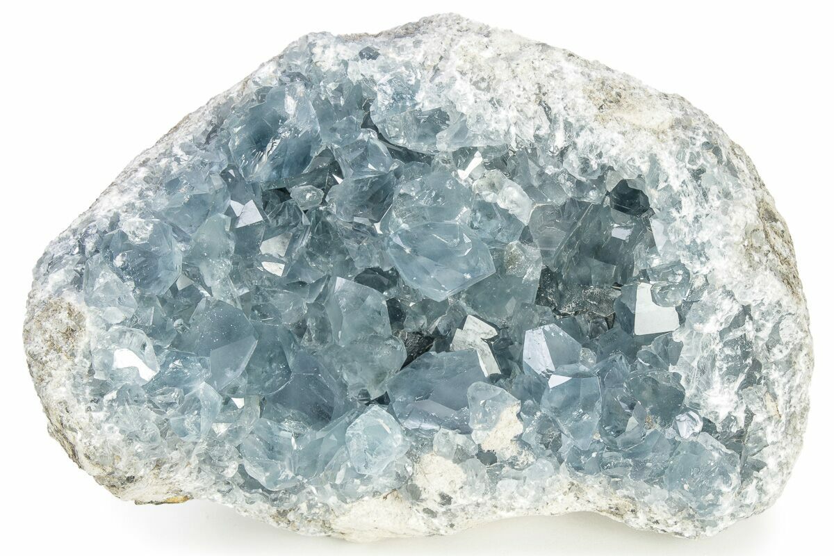 6.1" Sparkly Celestine (Celestite) Geode - Madagascar (#228958) For ...