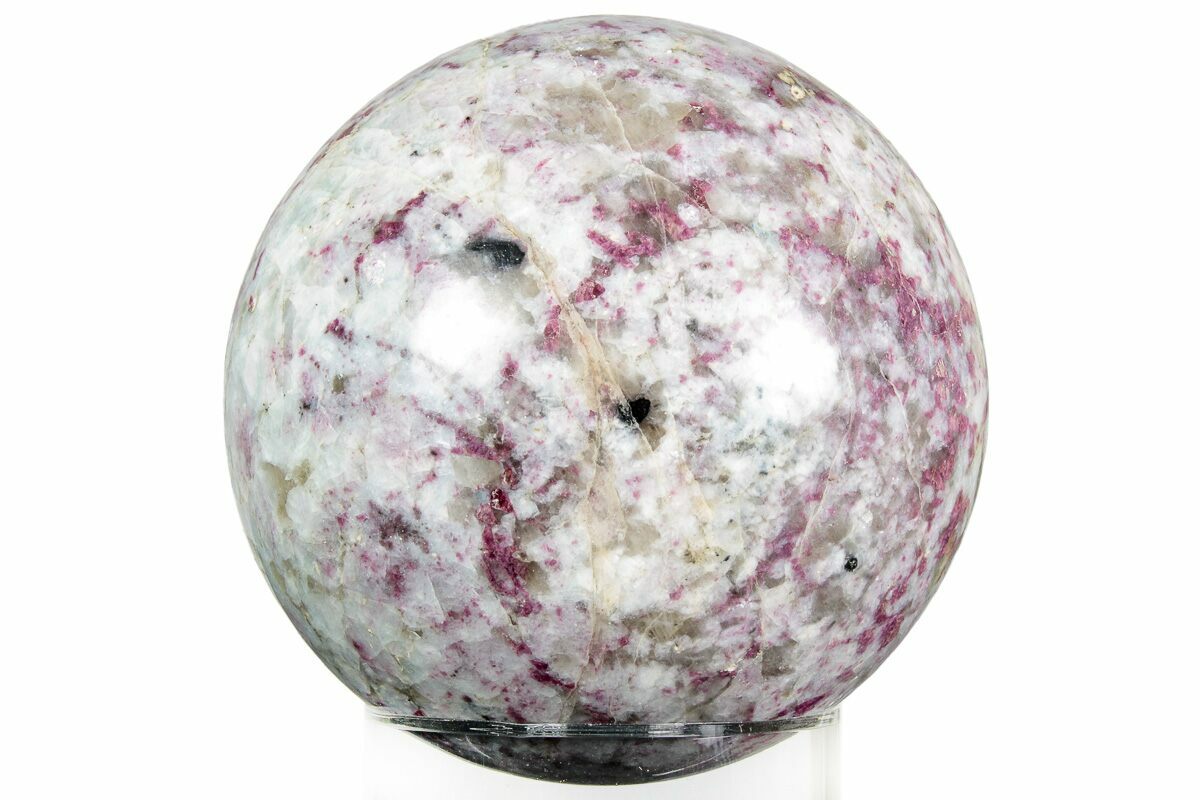 3.75" Polished Rubellite (Tourmaline) & Quartz Sphere - Madagascar ...