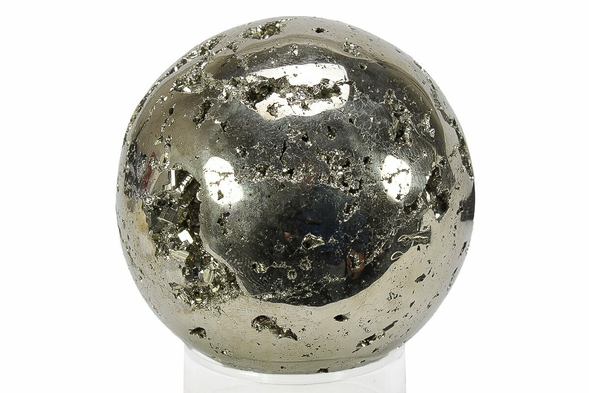 2" Polished Pyrite Sphere - Peru (#231633) For Sale - FossilEra.com