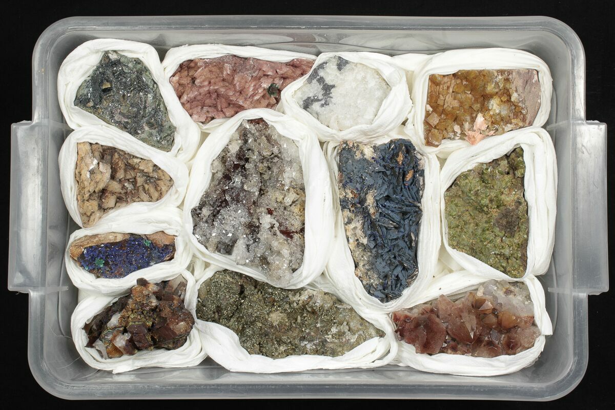 Mixed Mineral Flat (12 Pieces) - Morocco (#232837) For Sale - FossilEra.com