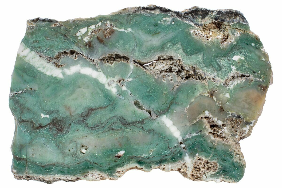 6.1" Polished Green Magneprase Slab - Western Australia (#239993) For ...